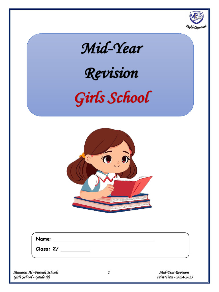 Grade 2 Mid-Year Revision Guide | PDF | Plural | Noun