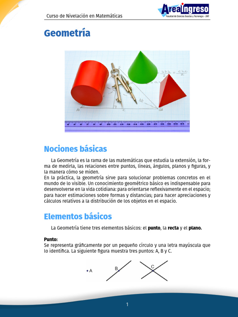 Geometria PDF Ingreso 2023 FACET | PDF | Triángulo | Ángulo