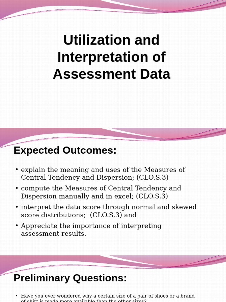 8-Utilization and Interpretation of Data | PDF | Standard Score | Mode ...