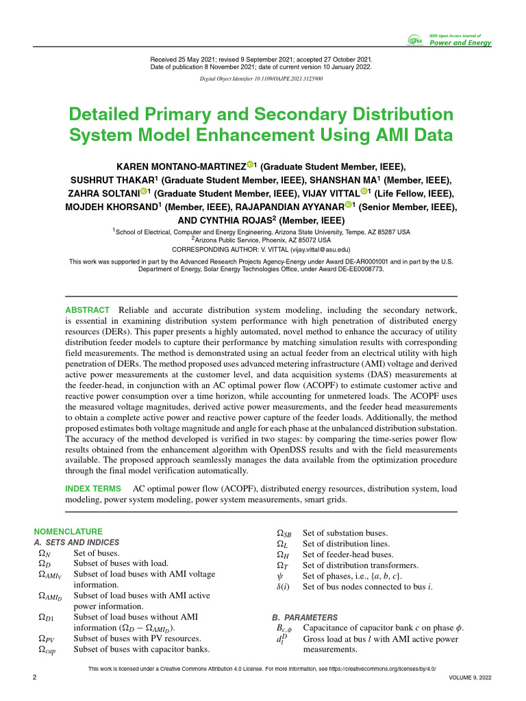 Detailed Primary and Secondary Distribution System Model Enhancement Using AMI Data | PDF | Ac ...