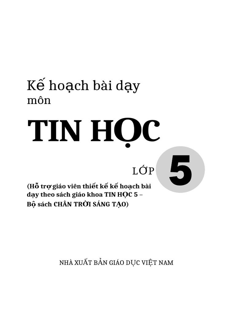 KHBD TIN HOC 5 | PDF