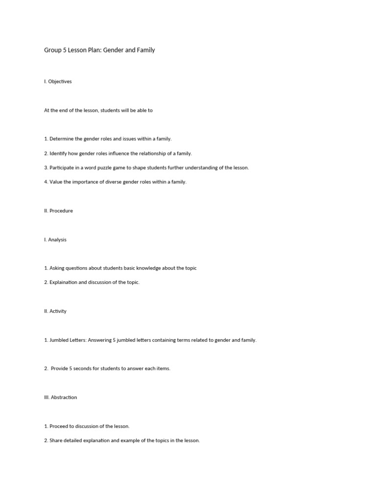 Group 5 Lesson Plan | PDF
