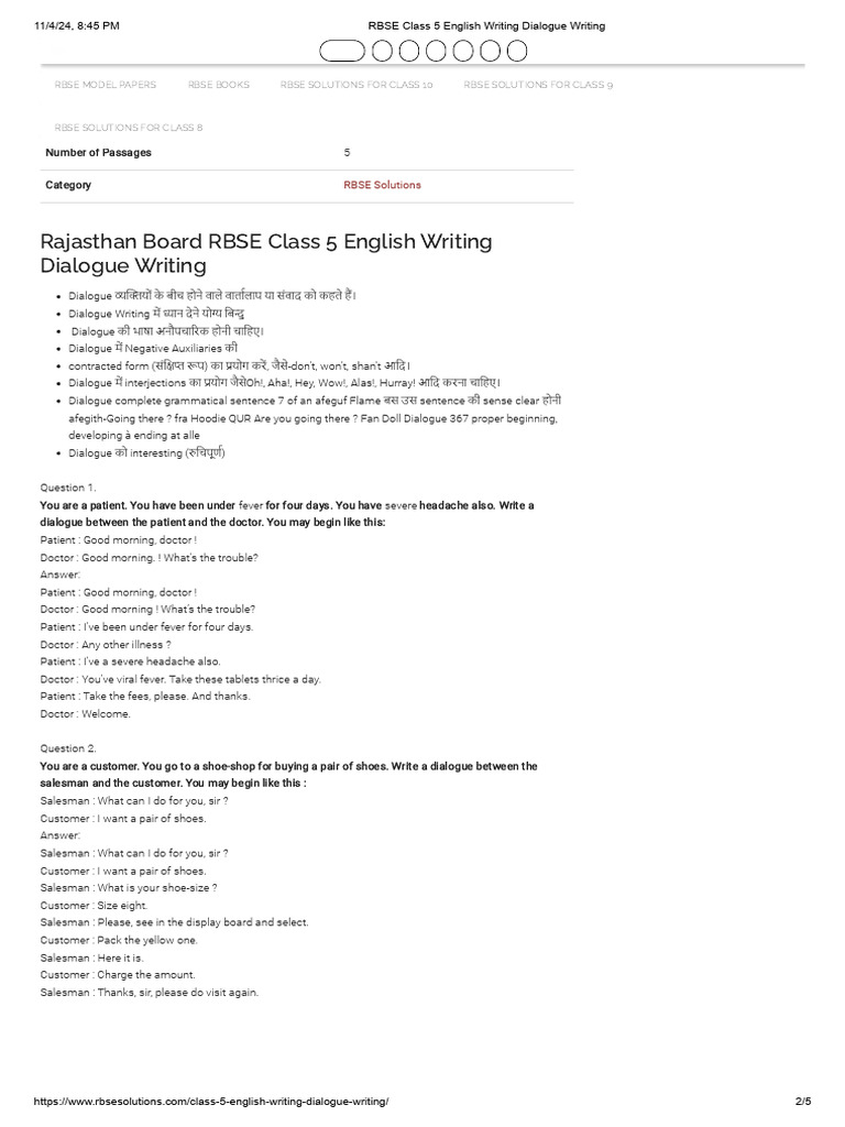 Dialogue Writing for Class 5 | PDF | Philately | Postage Stamp