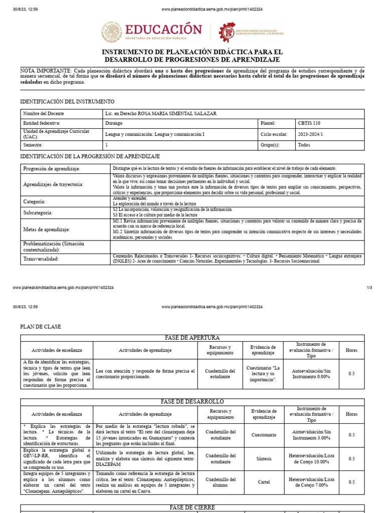 Progresión 3 | PDF | Aprendizaje | Comunicación humana