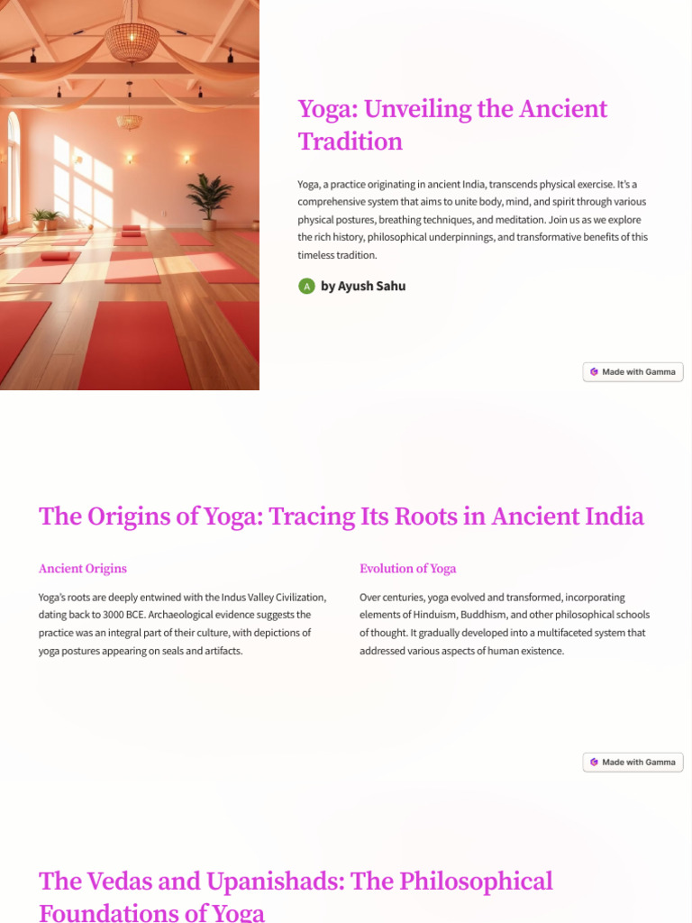 Yoga Unveiling The Ancient Tradition | PDF | Yoga | Asana