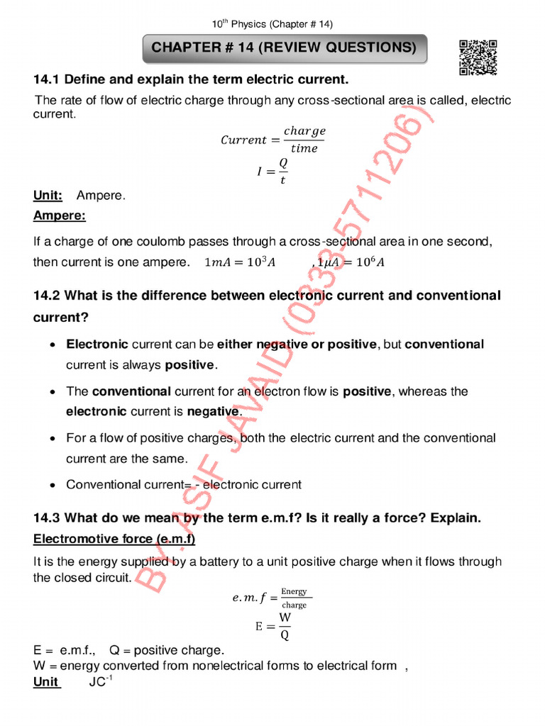 10th Phy Chap 14-18 WM | PDF