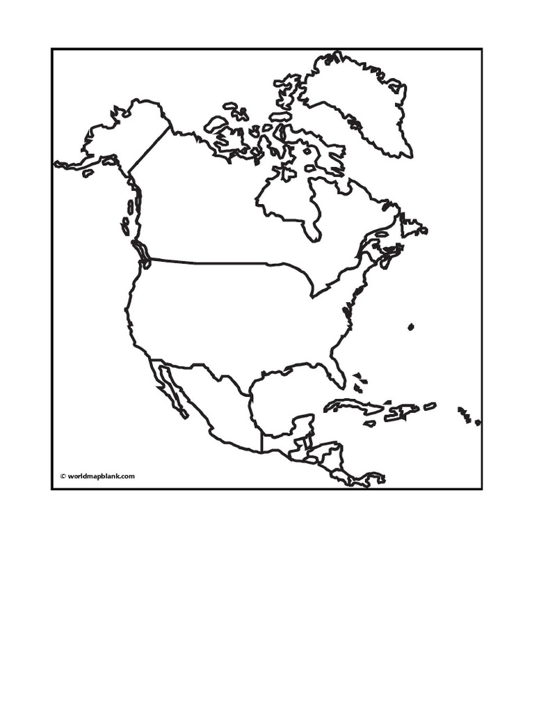 Blank-Map-of-North-America-for-Worksheet | PDF