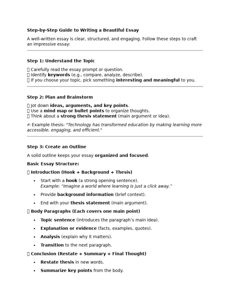 How To Write An Essay? | PDF | Essays | Thought