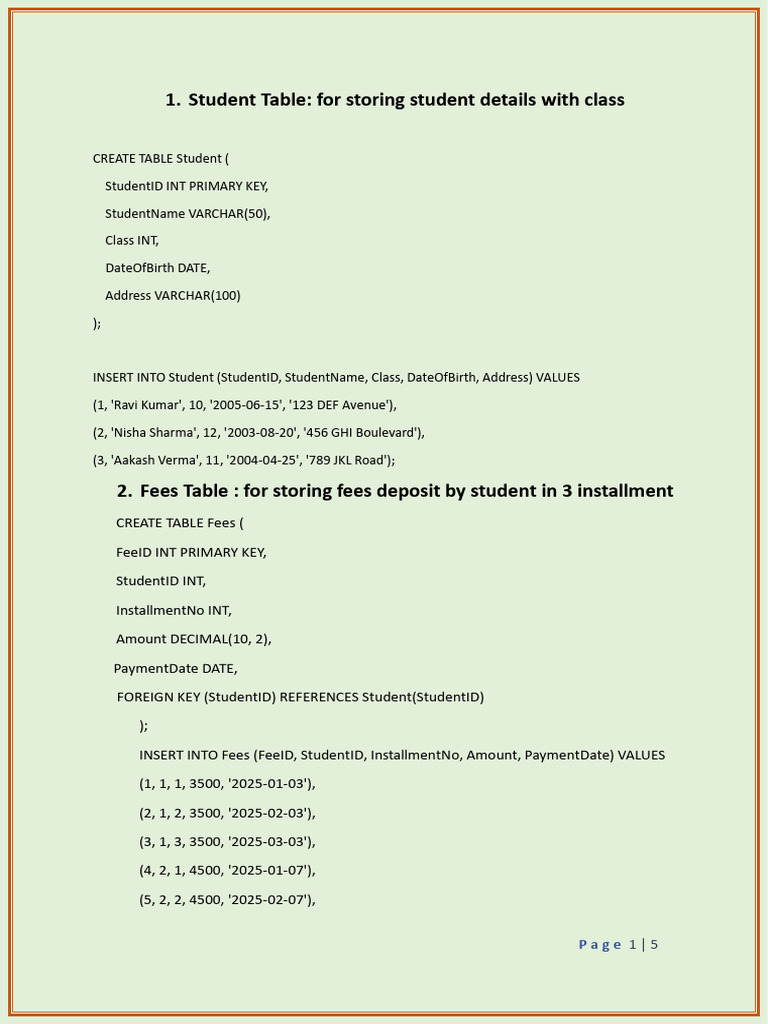 Student Data Management System | PDF