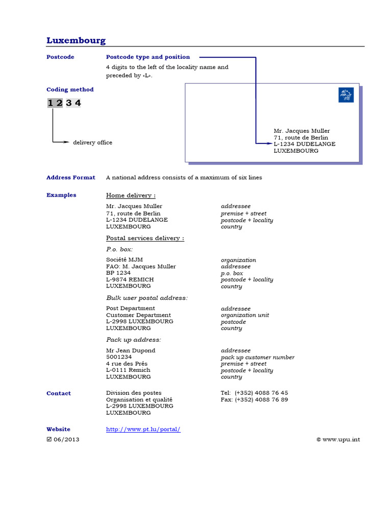LUX | PDF | Address (Geography) | Public Services