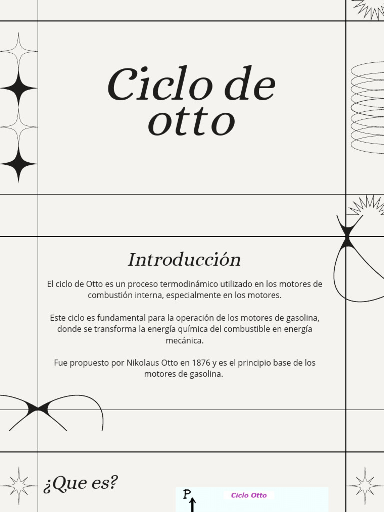 Ciclo de Otto | PDF | Motor de combustión interna | Pistón