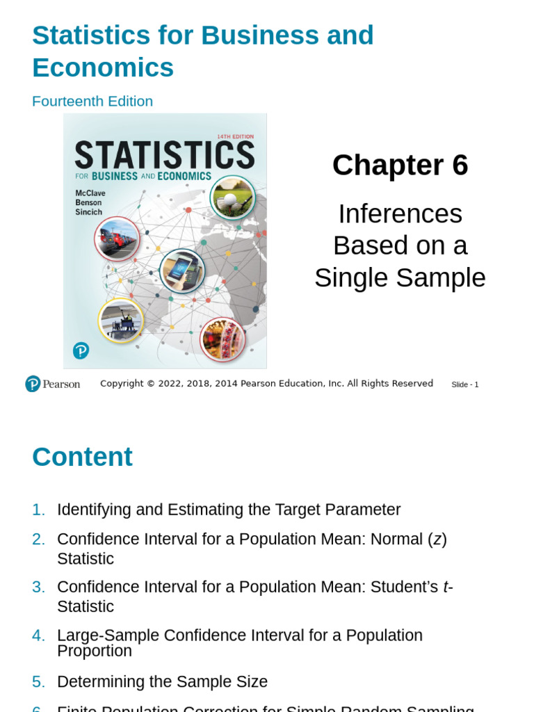 Chapter 6 Statistics | PDF | Standard Error | Confidence Interval