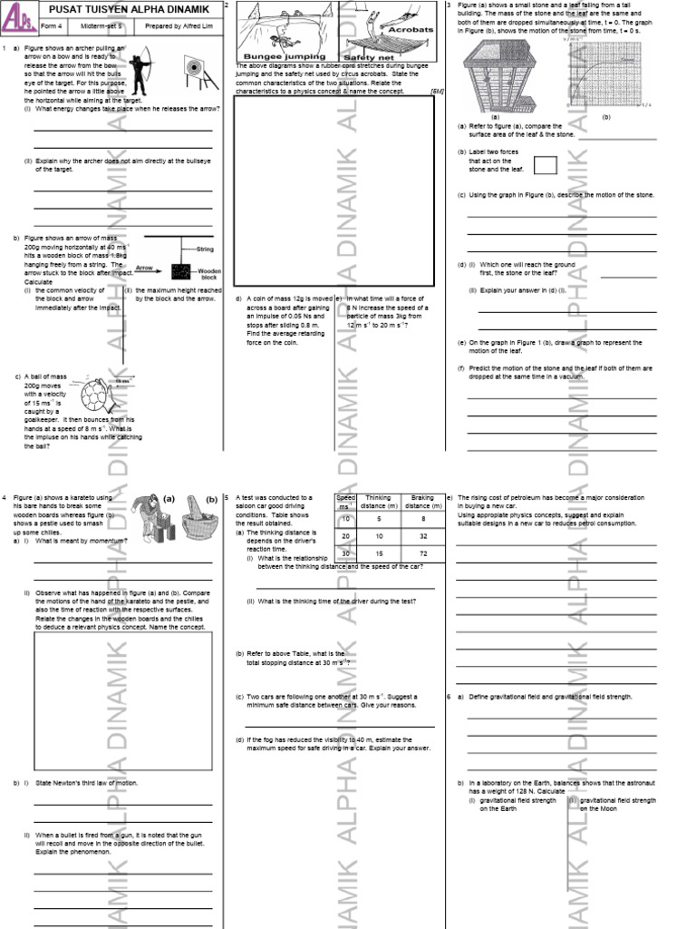 Physics Midterm Exam Prep | PDF | Gravity | Weight