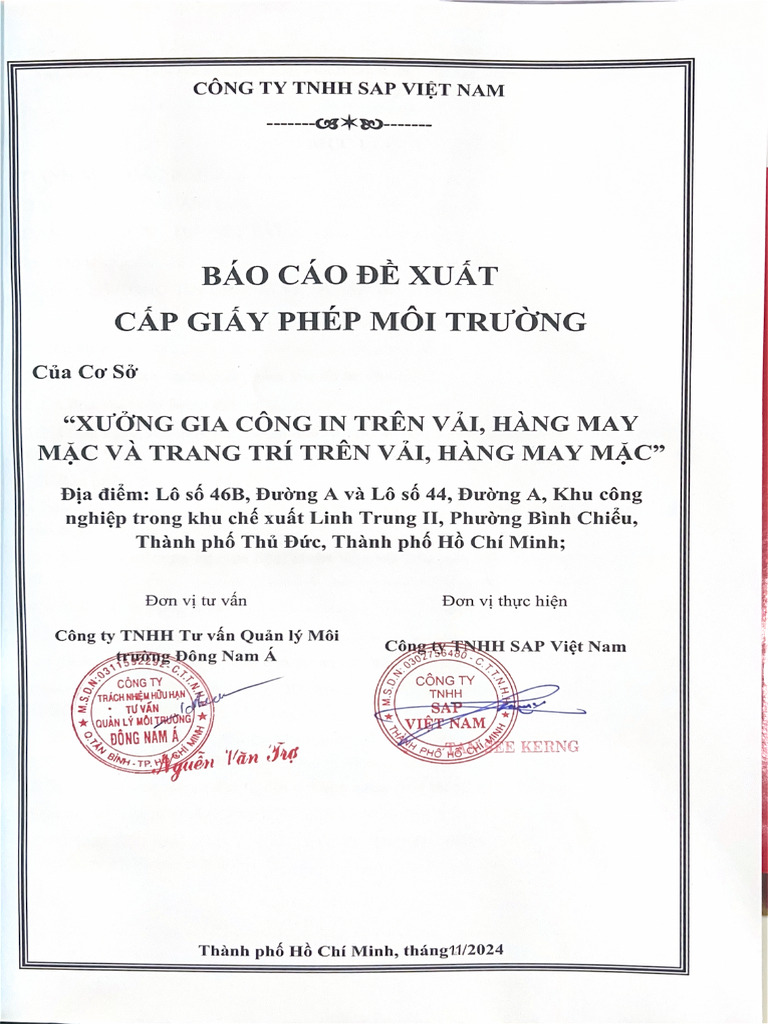 Phu Bia+ Bao Cao CGPMT Cty Sap | PDF