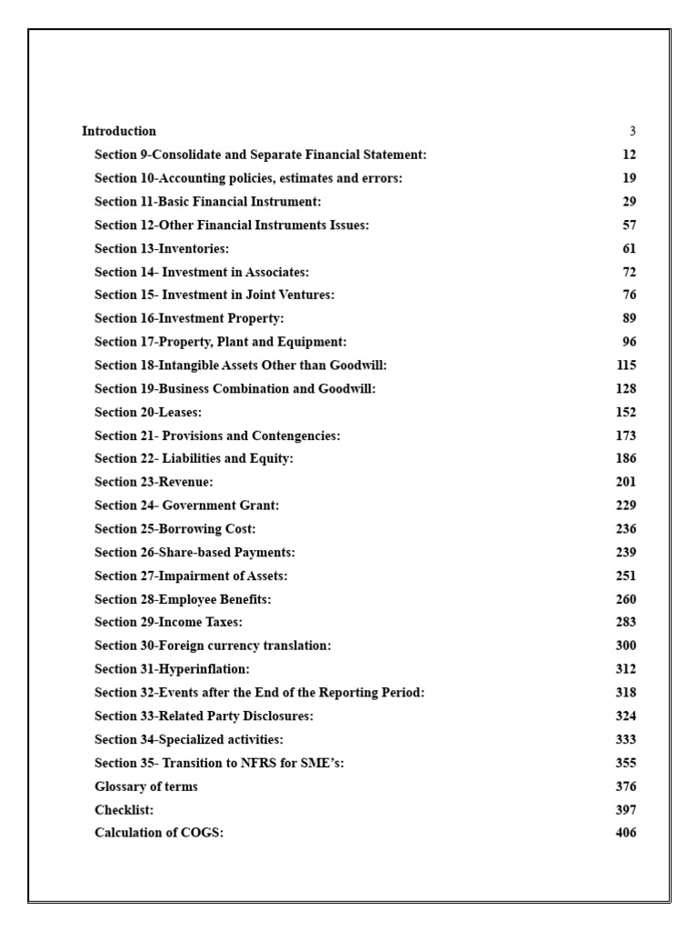 NFRS For SMEs Reference Book | PDF | Income | Historical Cost
