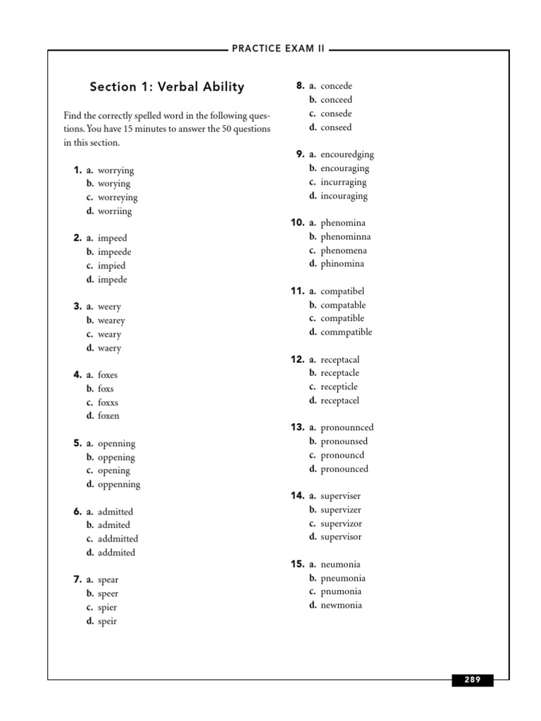 Verbal Ability and Reading Comprehension Test | PDF | Anthrax | Bulimia ...