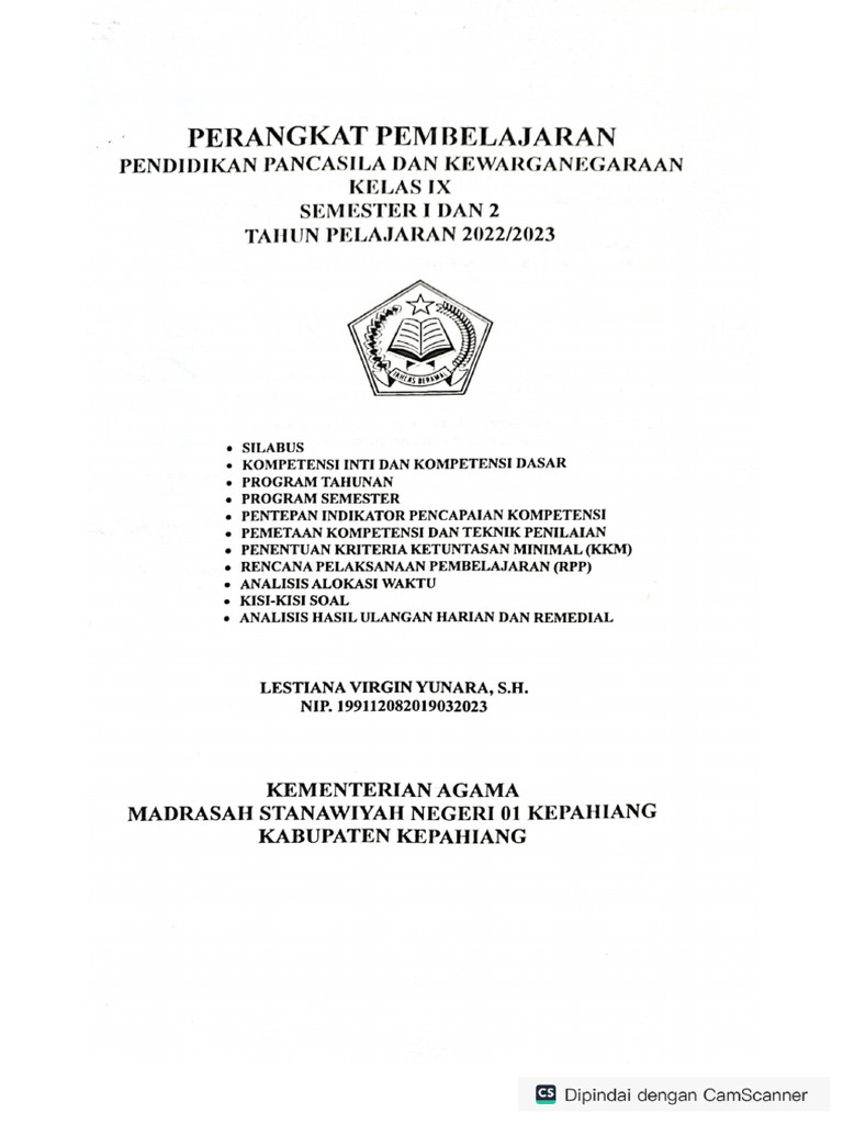 Perangkat Pemb. 2022-2023 Semster 2 | PDF