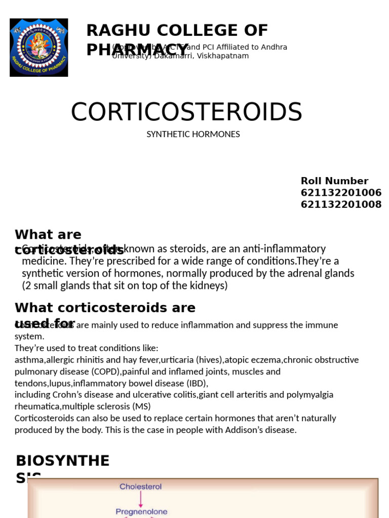 Corticosteroids | PDF