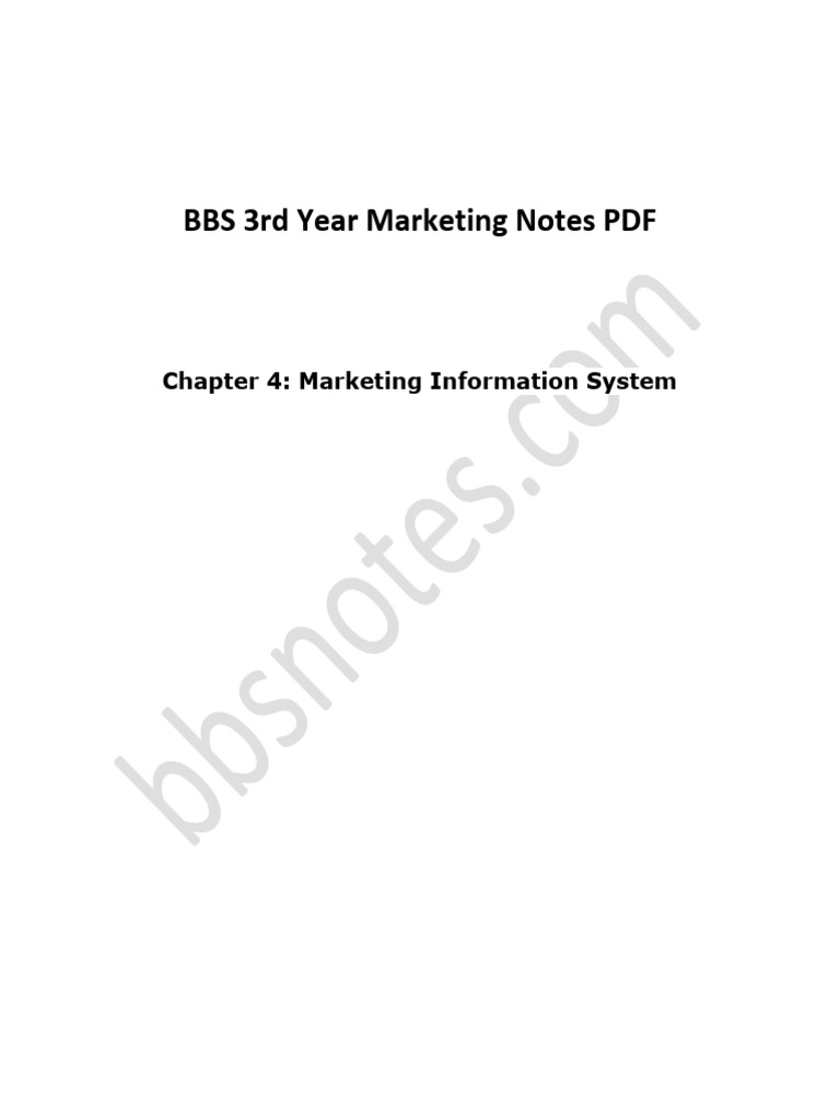 Marketing Information System | PDF