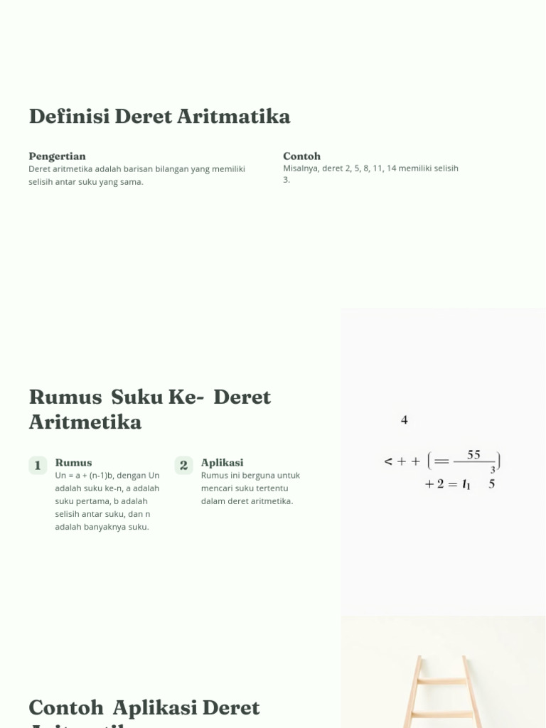 Deret Aritmatika dan Geometri: Definisi & Rumus | PDF