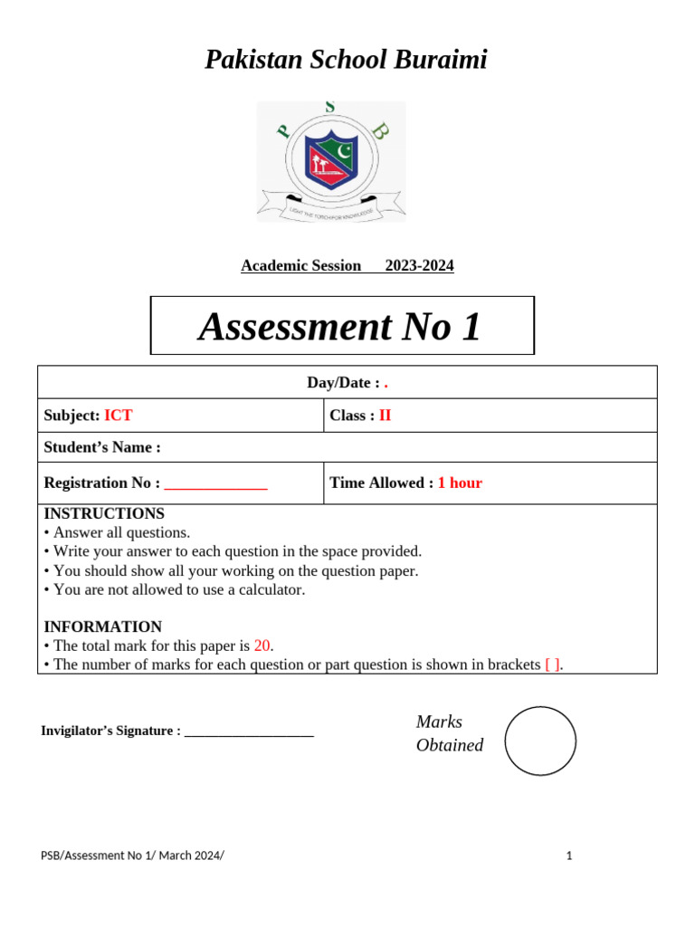 Final Term (1st Assesment ICT G2) | PDF