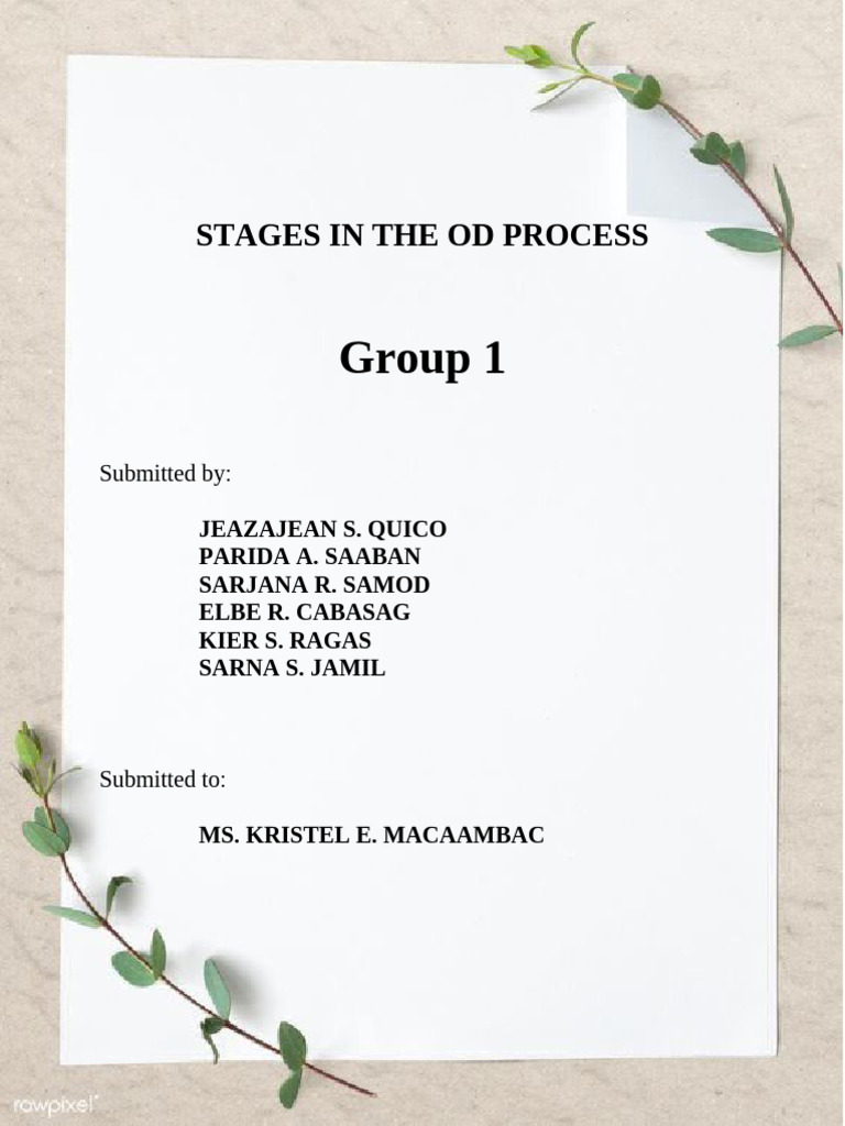 Stages in The Od Process | PDF