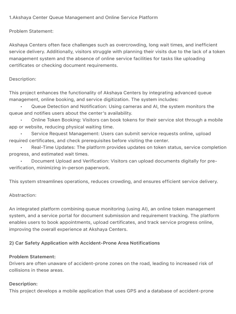 1.akshaya Center Queue Management and Online Service Platform | PDF ...