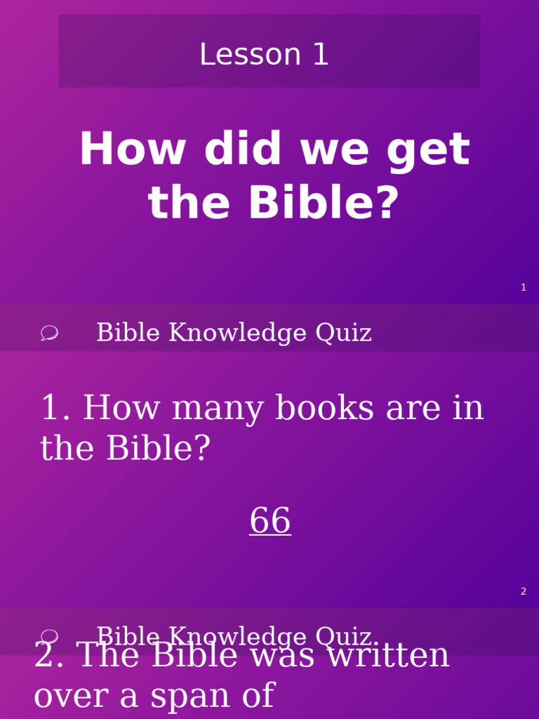 Bible Month Lesson 1 | PDF | Bible | Paul The Apostle