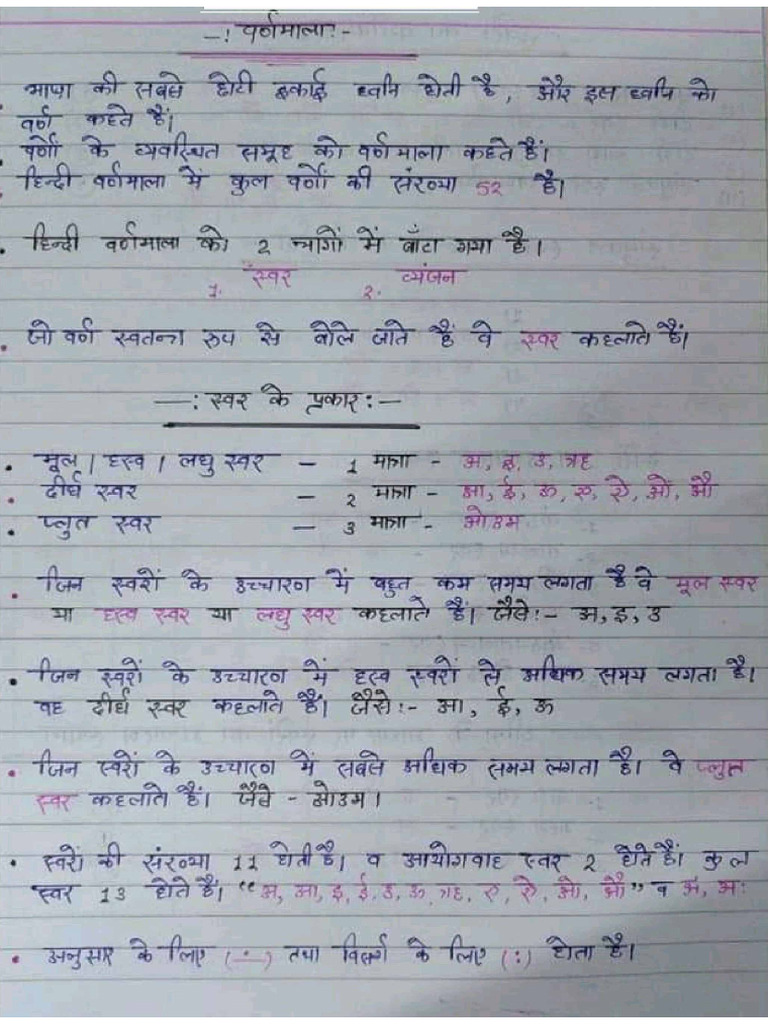 Hindi Notes (Uppsc AE) | PDF