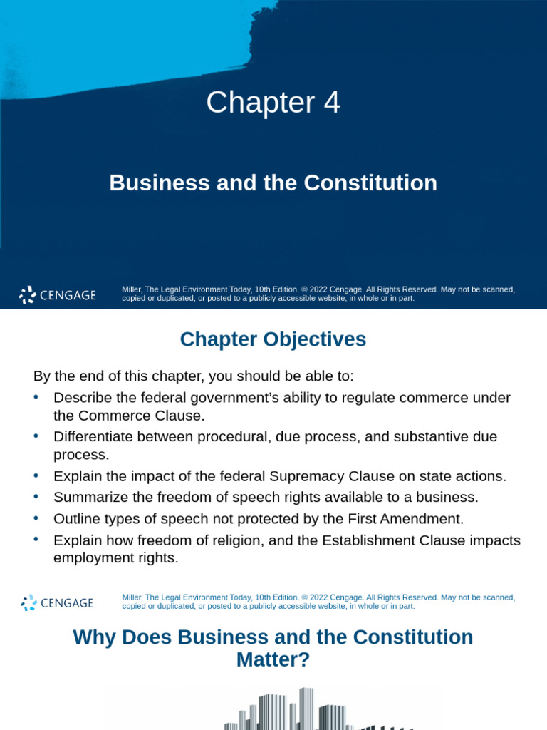 Business Law and Constitutional Rights | PDF | Separation Of Powers ...