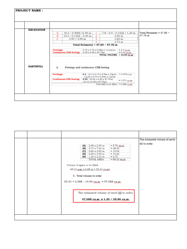 Earthworks Example | PDF