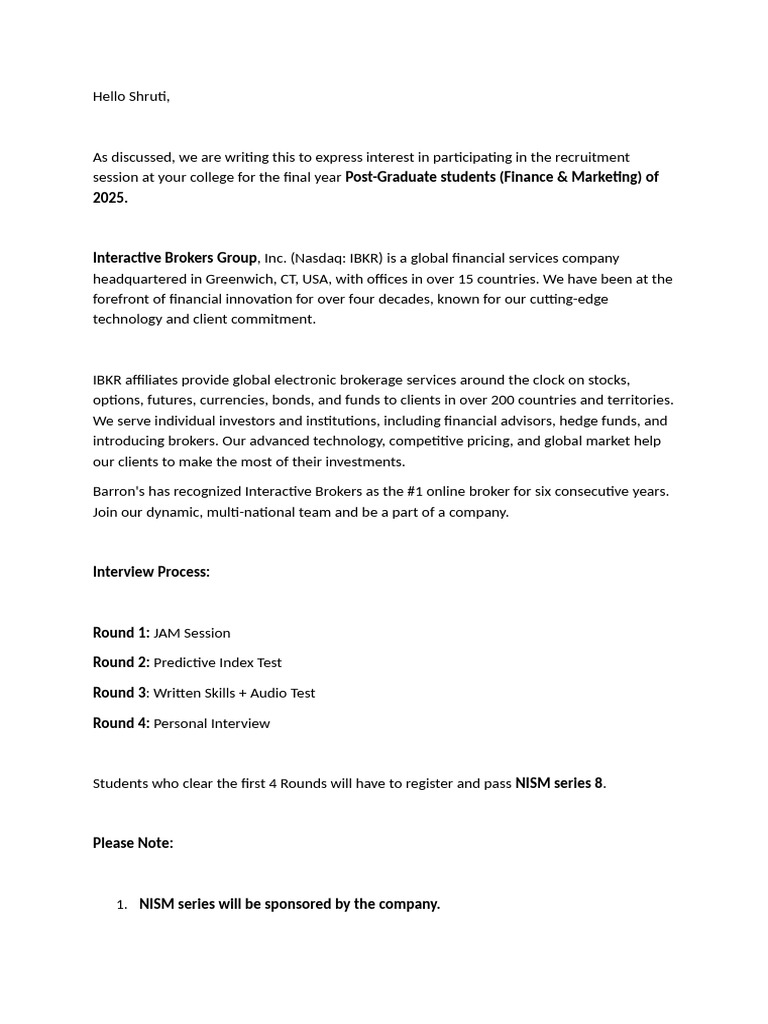 Interactive Brokers | PDF