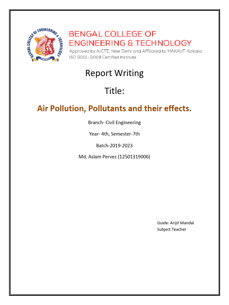 12501319006 | PDF | Atmosphere Of Earth | Air Pollution