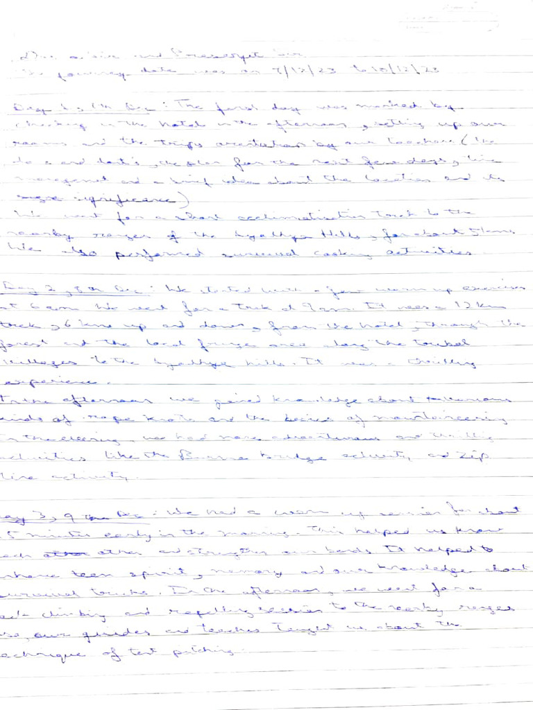 Handwriten Note Purulia | PDF