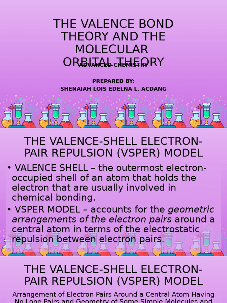 The Valence Bond Theory and The Molecular Orbital Theory | PDF | Covalent Bond | Molecular Orbital
