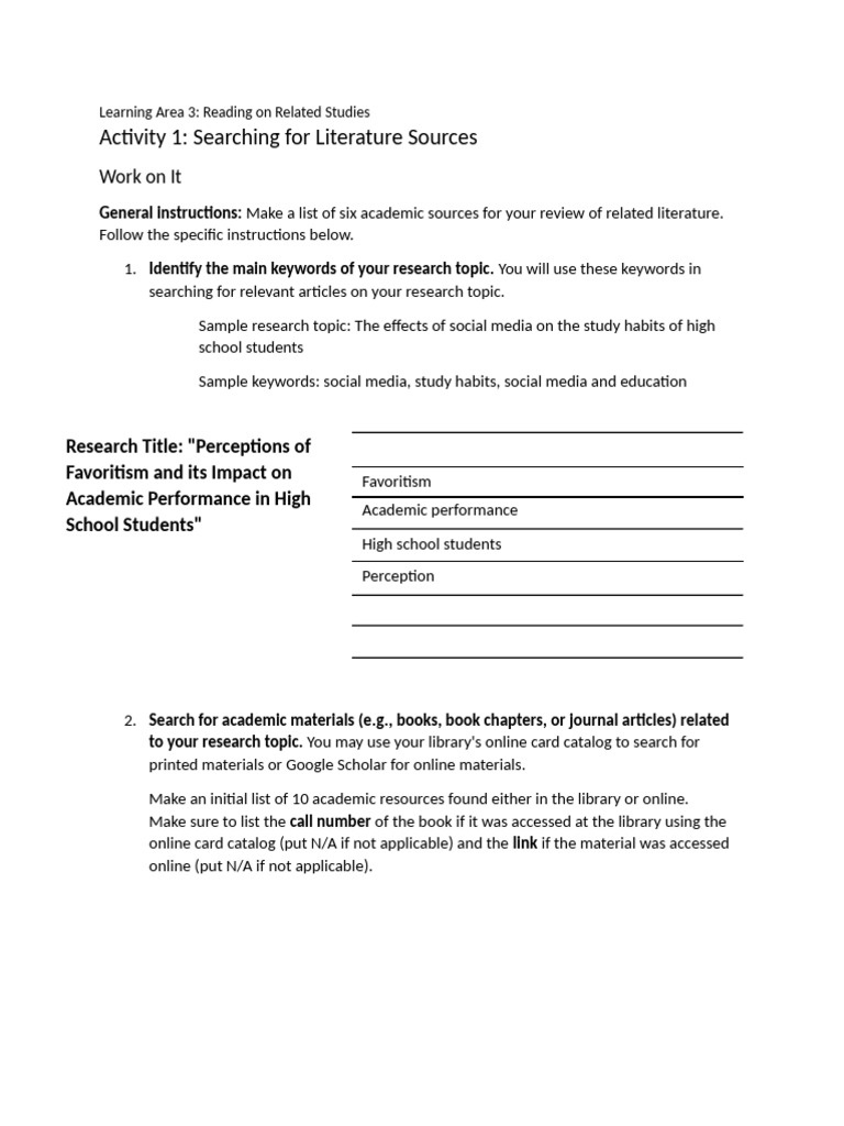 Lesson 3 Activity 1 III (ANSWERS) | PDF | Libraries | Books