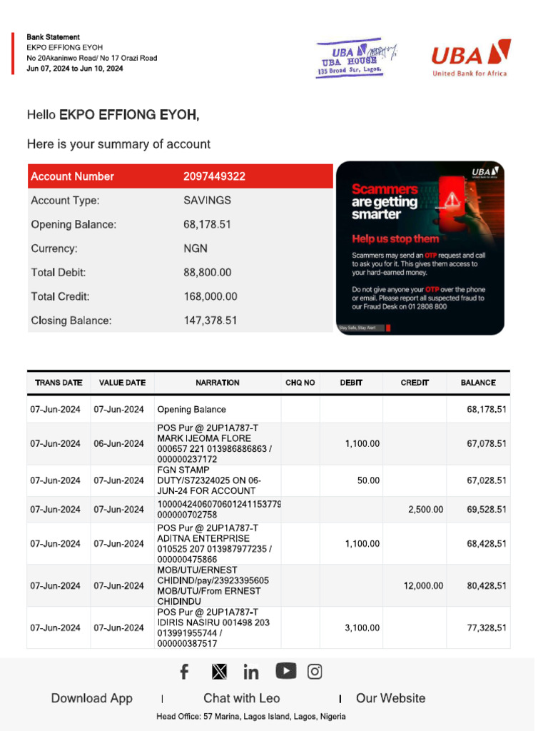 Ekpo Effiong Eyoh Statement | PDF