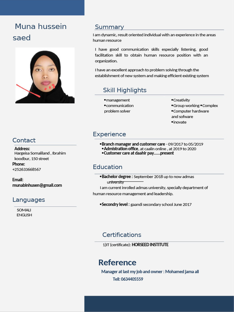 CV With Muna PDF | PDF