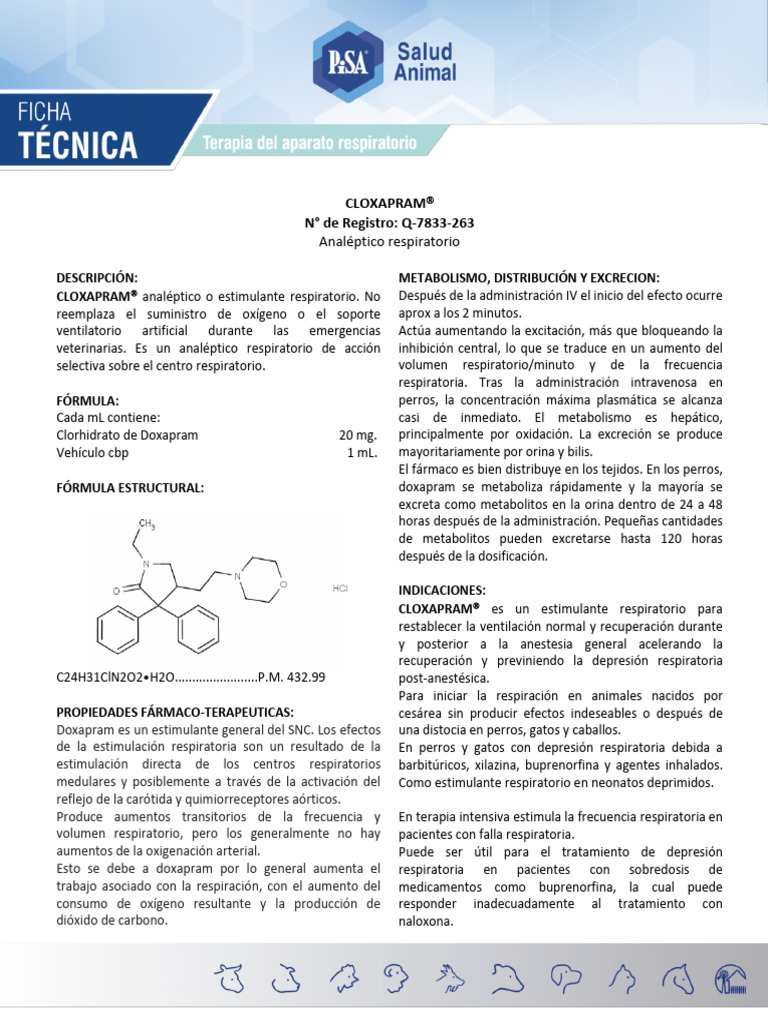 Cloxapram | PDF | Estimulante | Sistema respiratorio