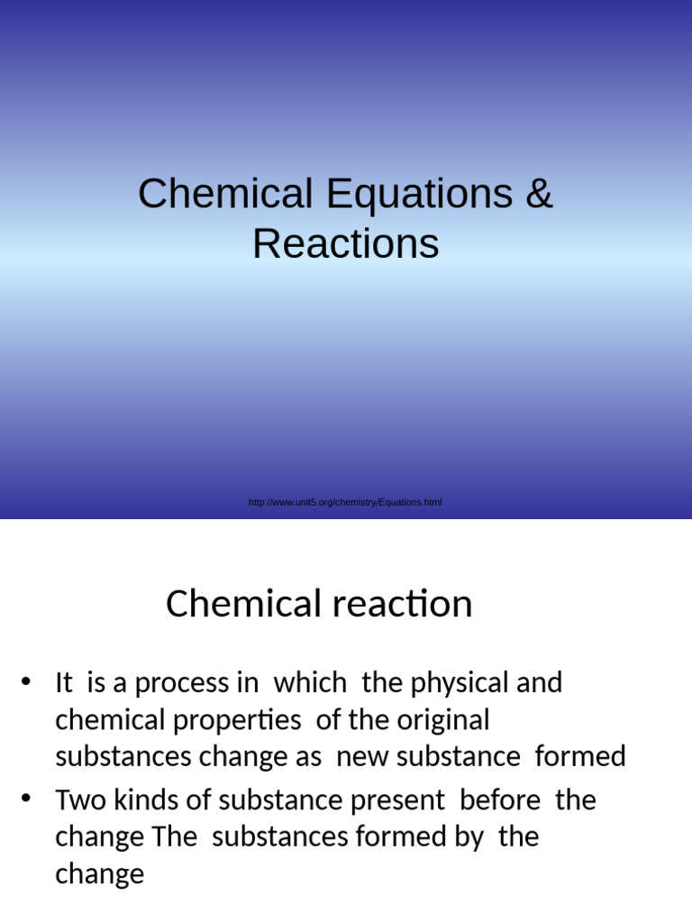 Understanding Chemical Equations & Reactions | PDF | Chemical Reactions ...