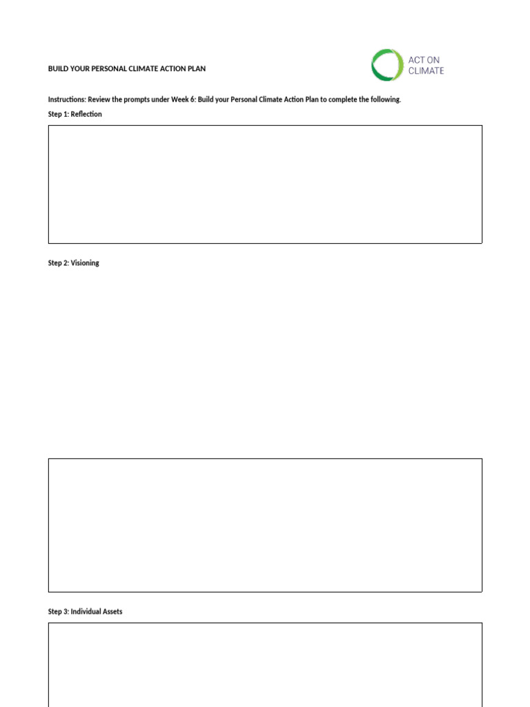 Personal Climate Action Plan Guide | PDF