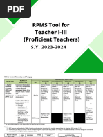 COT Rating Sheet for Teachers 2025-2026 | PDF | Teachers | Learning