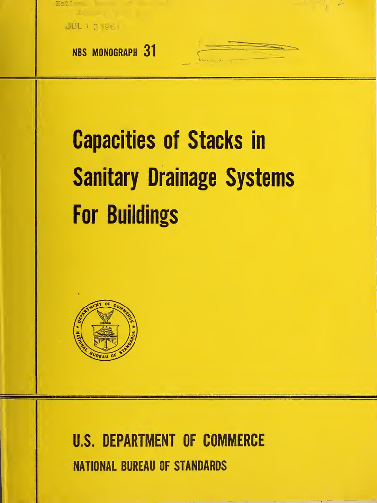 Nbs Monograph 31 | PDF | Sanitary Sewer | Physical Quantities