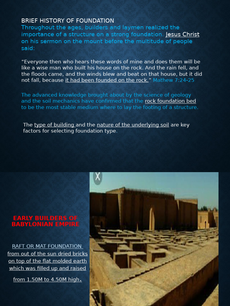 SC Brief History of Foundation | PDF | Foundation (Engineering) | Deep ...