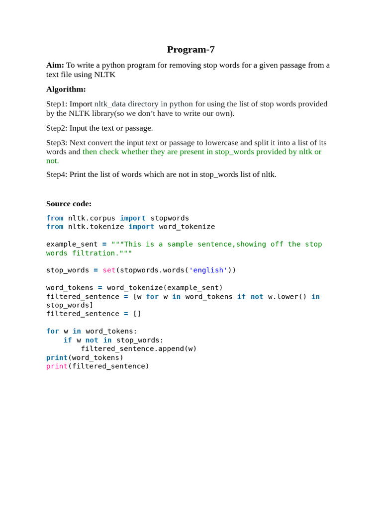 Program 7 (AI) | PDF