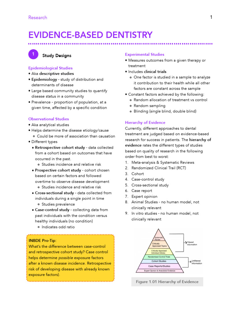 Evidence-Based Dentistry Research Overview | PDF | Statistics | Cohort ...
