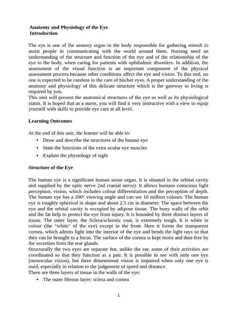 Ophthalmology Nursing Notes | PDF | Human Eye | Retina
