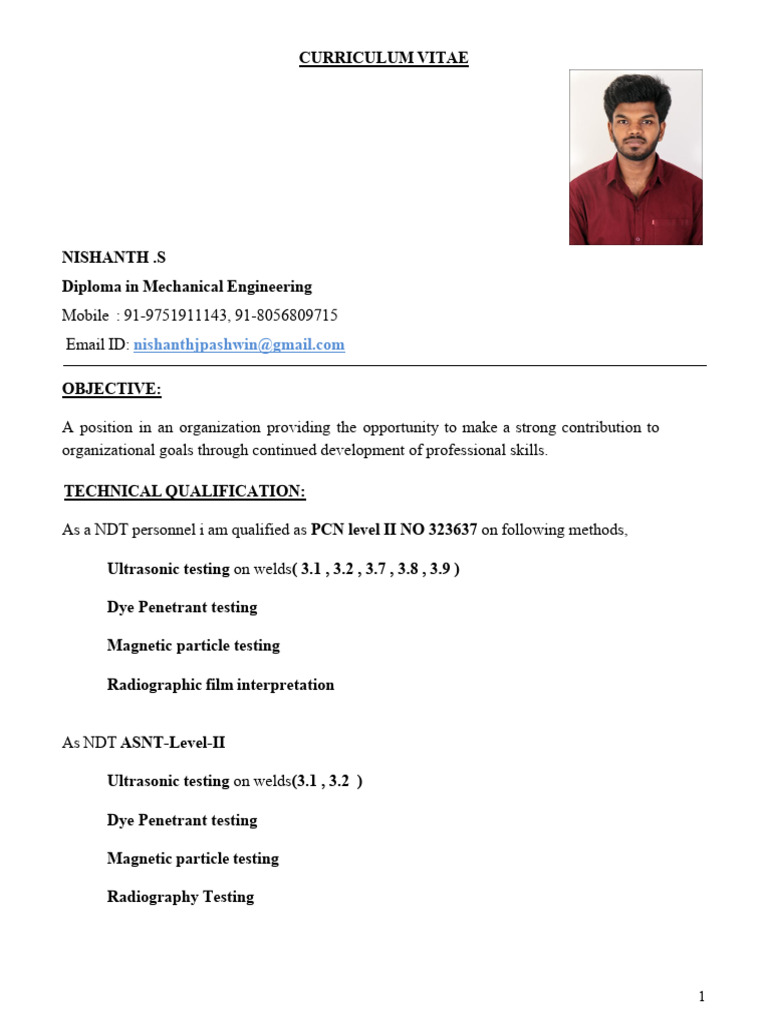 All Certificates and CV Attachments | PDF | Nondestructive Testing