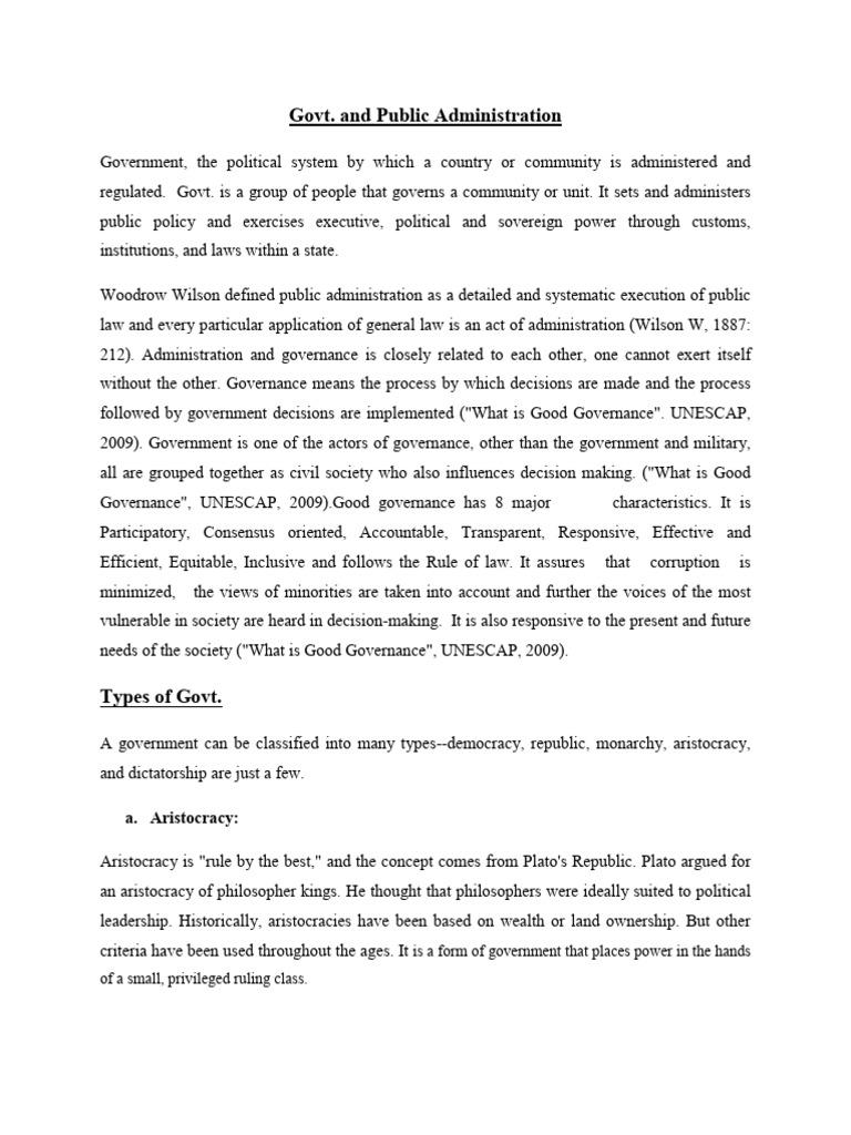 Understanding Government Types and Administration | PDF | Democracy ...