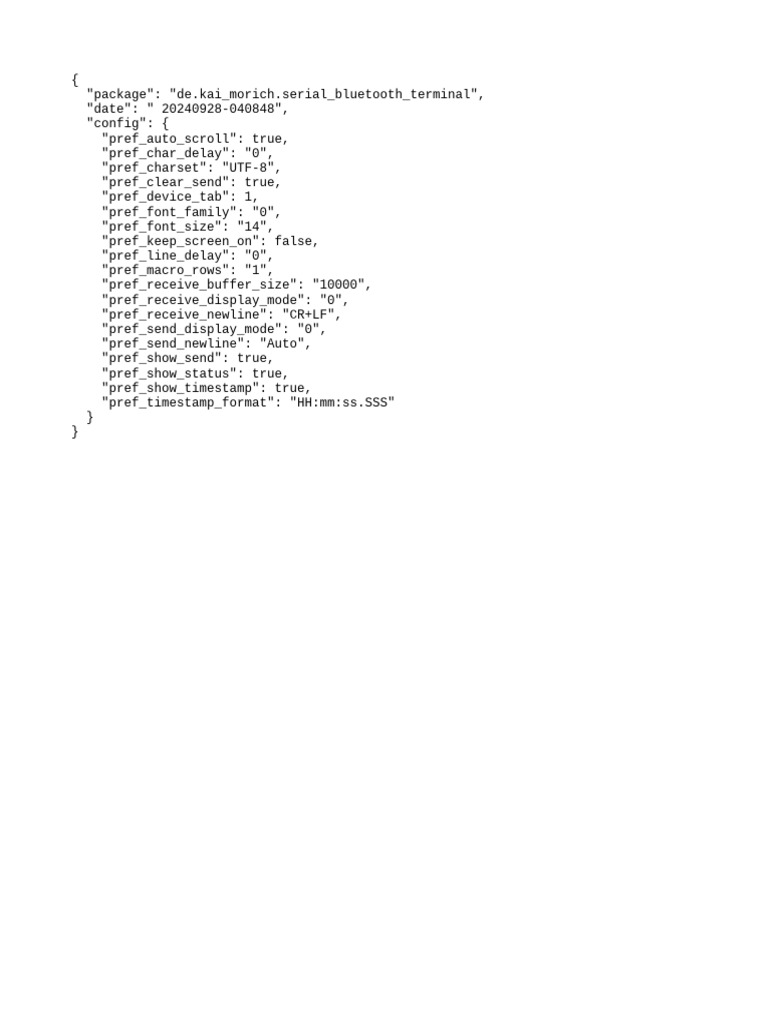 Serial Bluetooth Terminal CFG | PDF